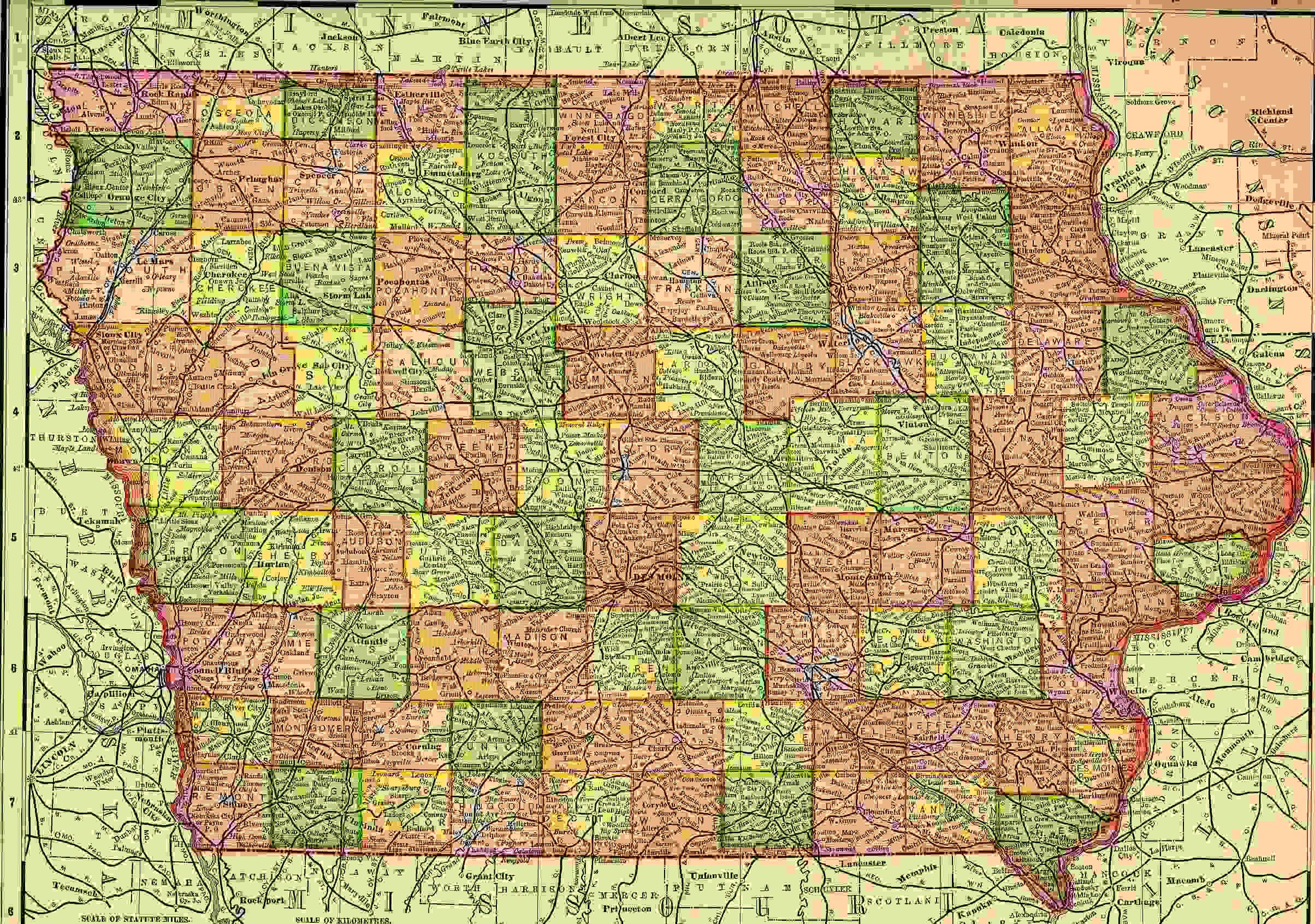 Iowa Counties Map Room
